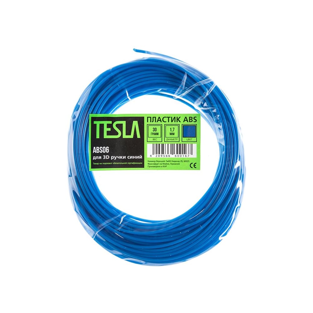 Пластик для 3D ручки TESLA ABS ABS06 синий, 10 м 370498 - выгодная цена ...