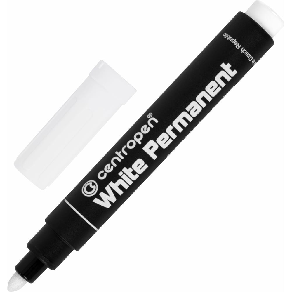 Маркер перманентный ОФИСМАГ БЕЛЫЙ CENTROPEN, круглый наконечник, 2,5 мм ...