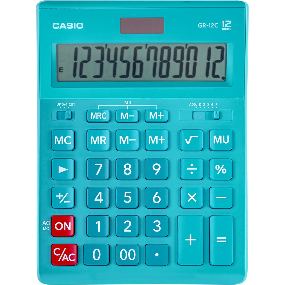 Калькулятор настольный CASIO GR-12С-LB (210x155 мм), 12 разрядов ...