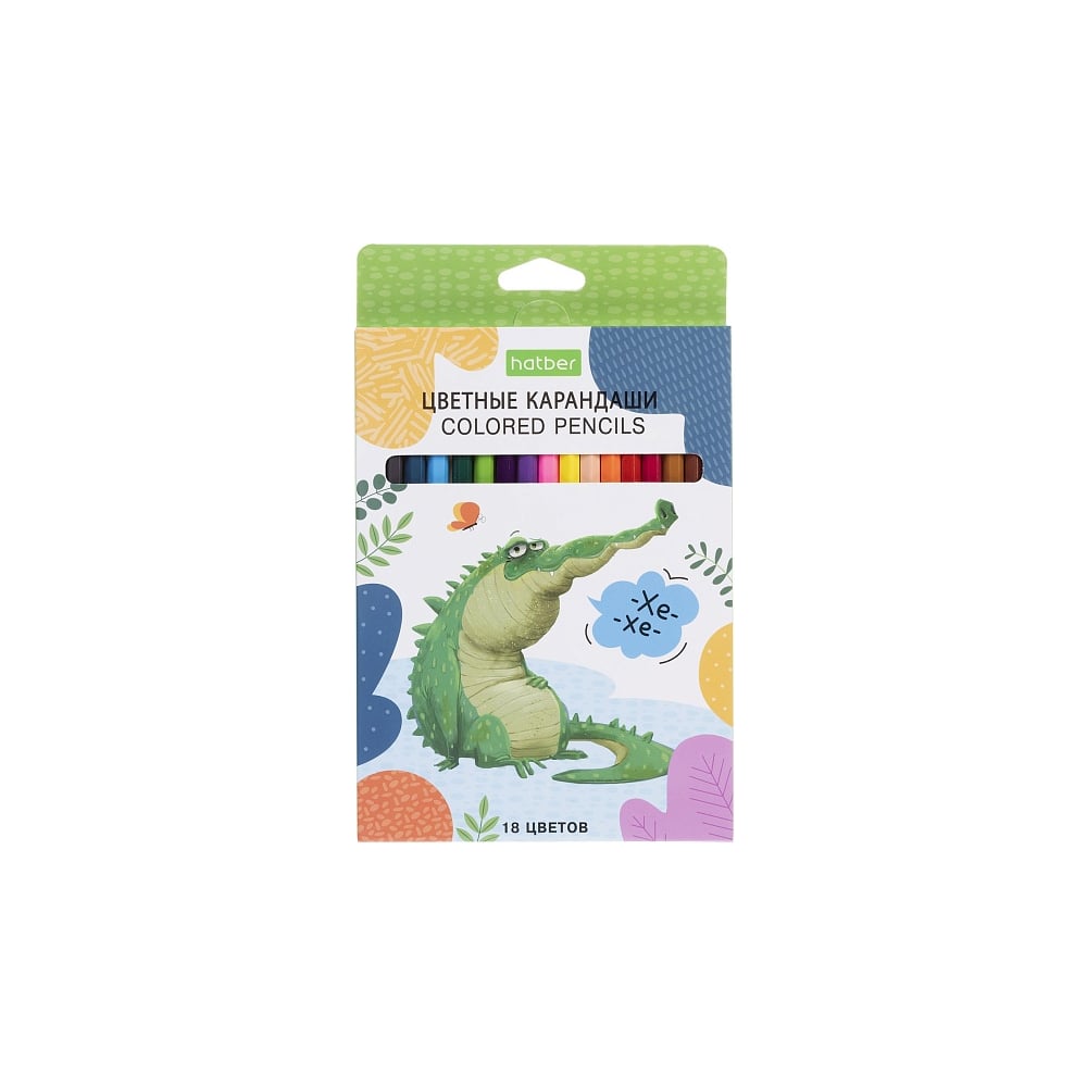Карандаши цветные HATBER ECO 18 цветов ZOO заточенные 084392 - выгодная цена, отзывы ...