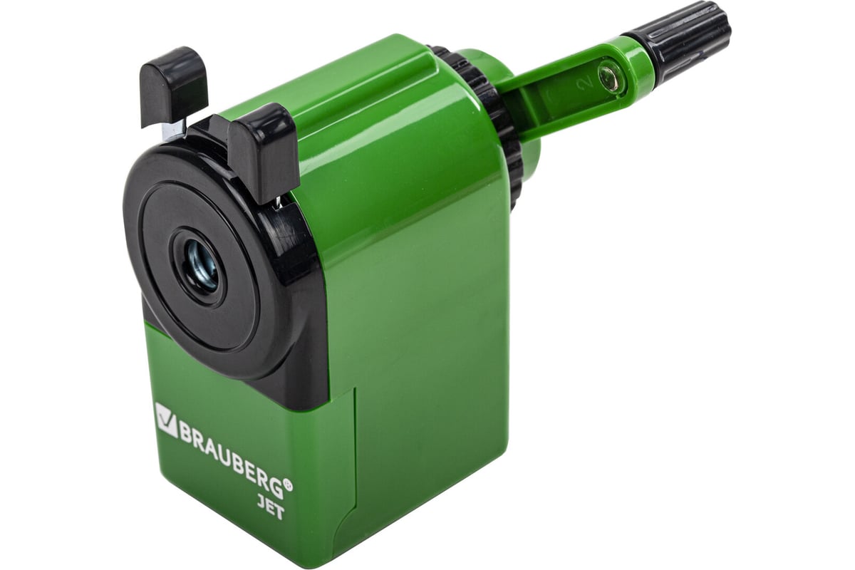 Механическая точилка BRAUBERG JET металлический механизм, зеленый ...