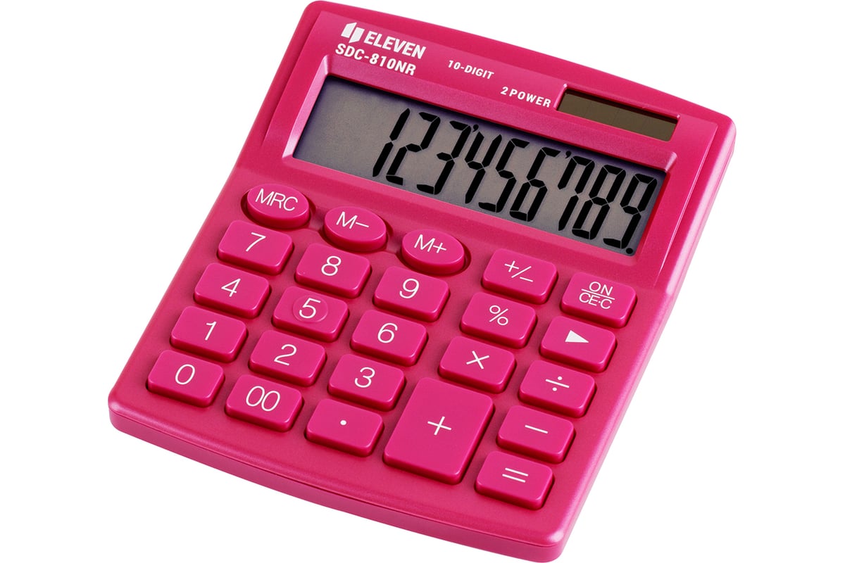 Калькулятор настольный Eleven SDC-810NR-PK, 10 разрядов, двойное ...
