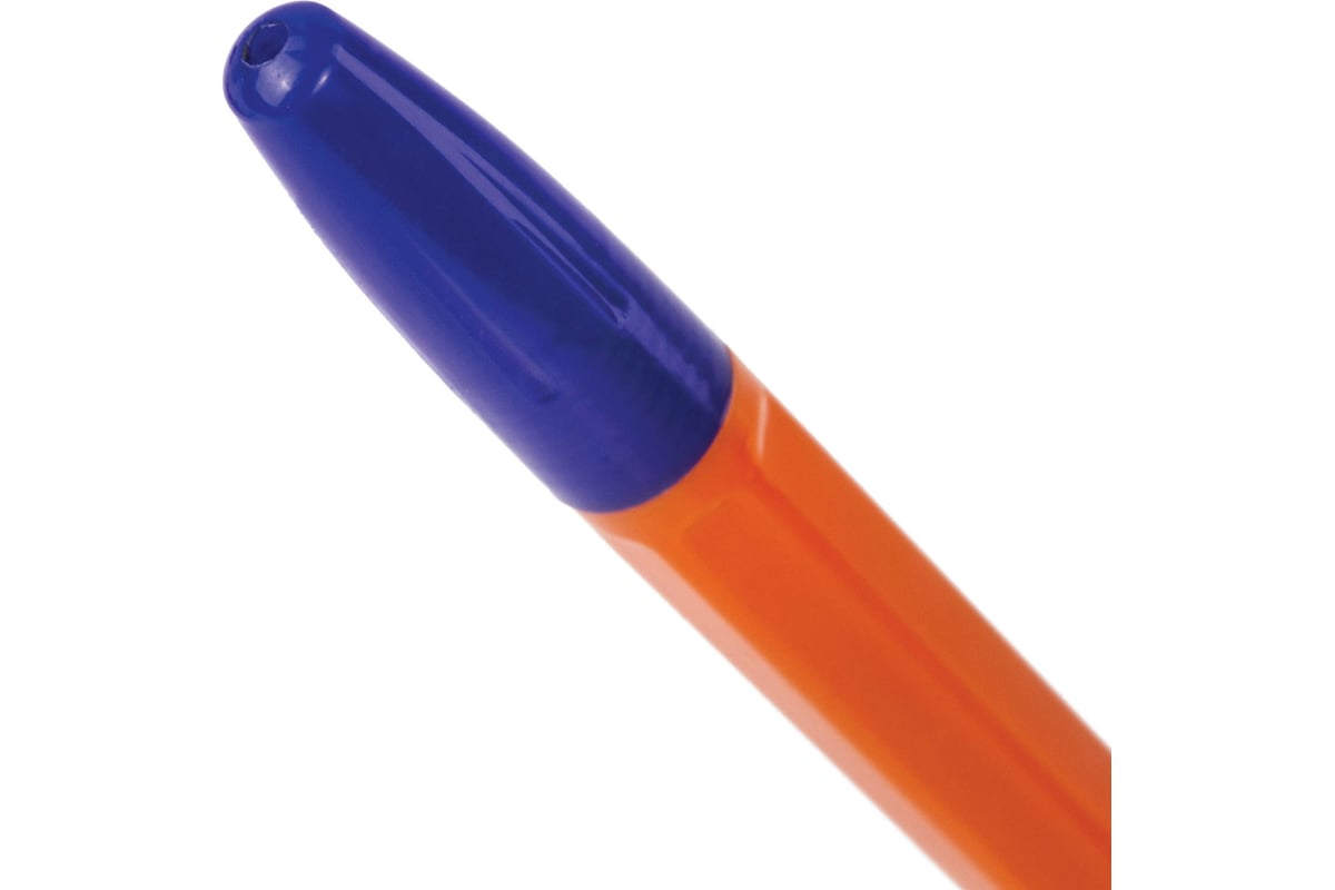 Ручка 50 шт в упаковке BRAUBERG шариковая X-333 Orange СИНЯЯ корпус ...
