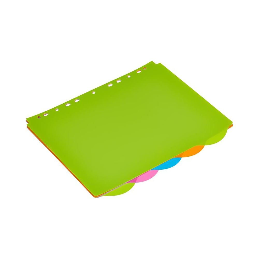 Разделитель листов Attache Selection А4+, 5 листов, полукруг, 5 шт ...