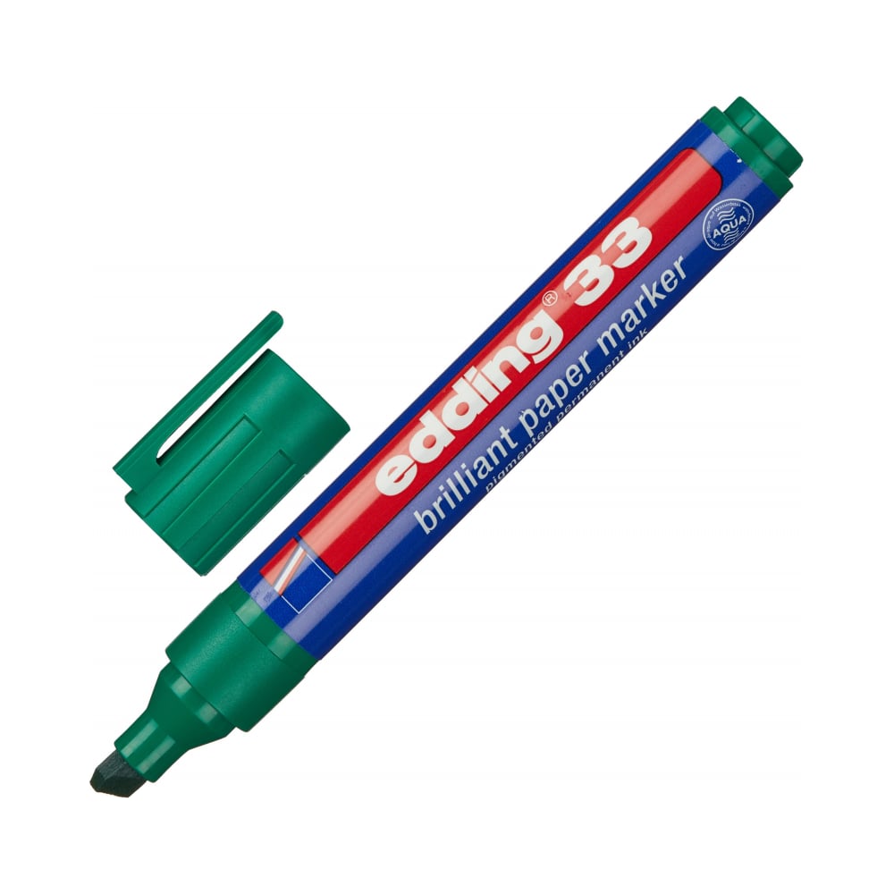 Пигментный маркер Edding E-33/004 зелёный, 1.5-3 мм, скошенный ...