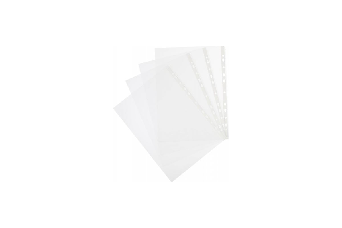 Папка Attache Стандарт файл-вкладыш с перфорацией А4 30 мкм, 100 шт ...