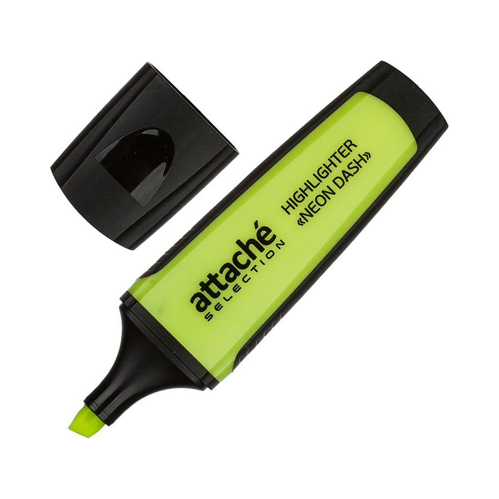 Маркер 12 шт в упаковке Attache Selection Neon Dash выделитель текста 1-5 мм желтый 426881 ...
