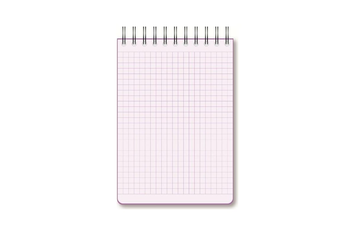 Блокнот 80 шт в упаковке Attache Bright colours А6 60л клетка спираль пластиковая обложка ...