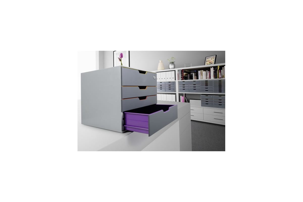 Короб для документов Durable Varicolor 4 лотка Safe 760627 выгодная