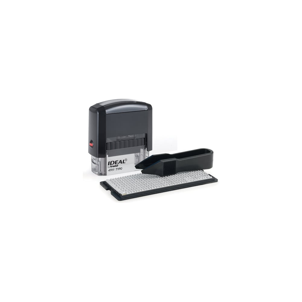 Самонаборный штамп IDEAL 4911/DB TYPO 3 строки 38x14 мм черный 168224 ...