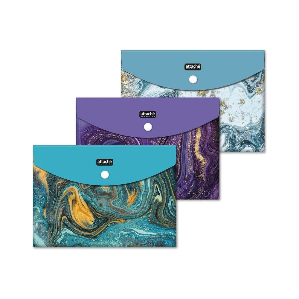Папка-конверт на кнопке Attache Selection Fluid A5 200 мкм., 6 шт 1046537 - выгодная цена ...