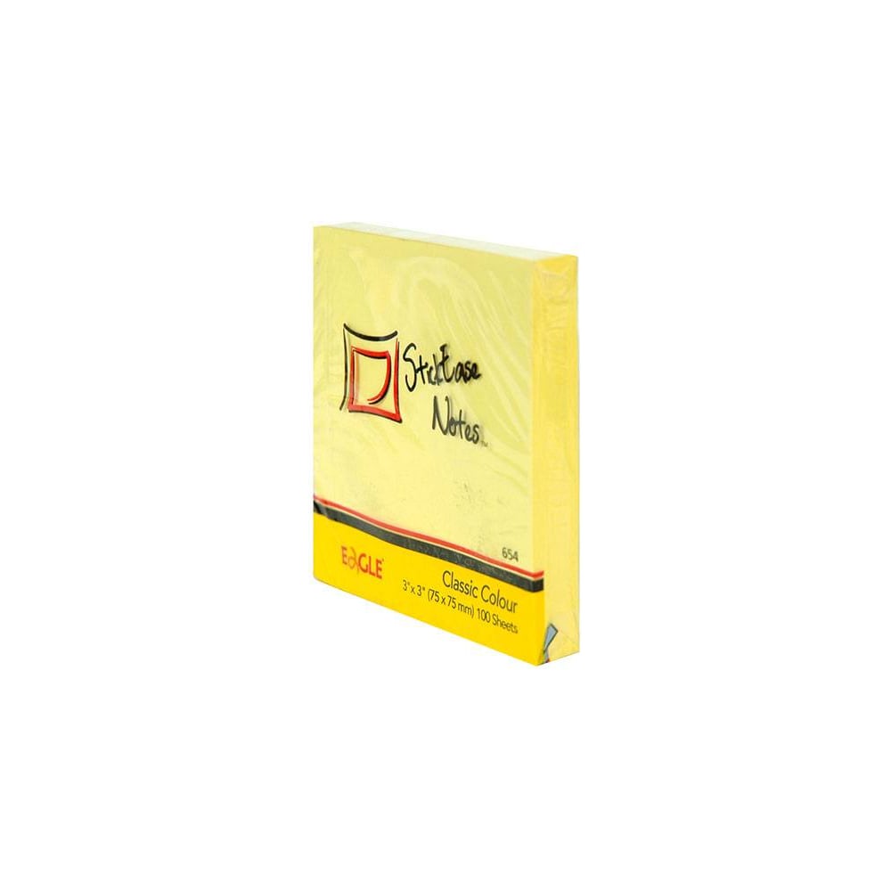 Самоклеящийся блок Eagle 75х75 мм 100 листов желтый, пастель 654/жел ...