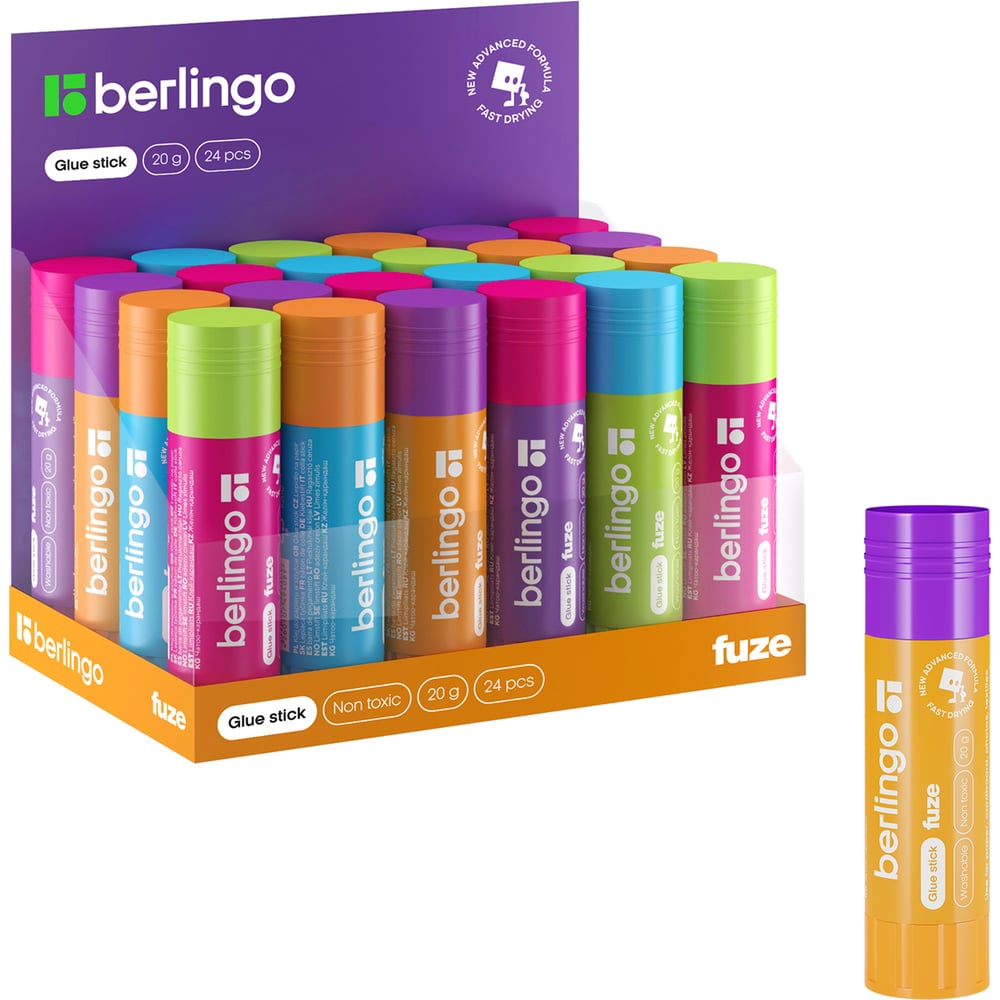 Клей-карандаш BERLINGO Fuze 20 г K2012 - выгодная цена, отзывы ...