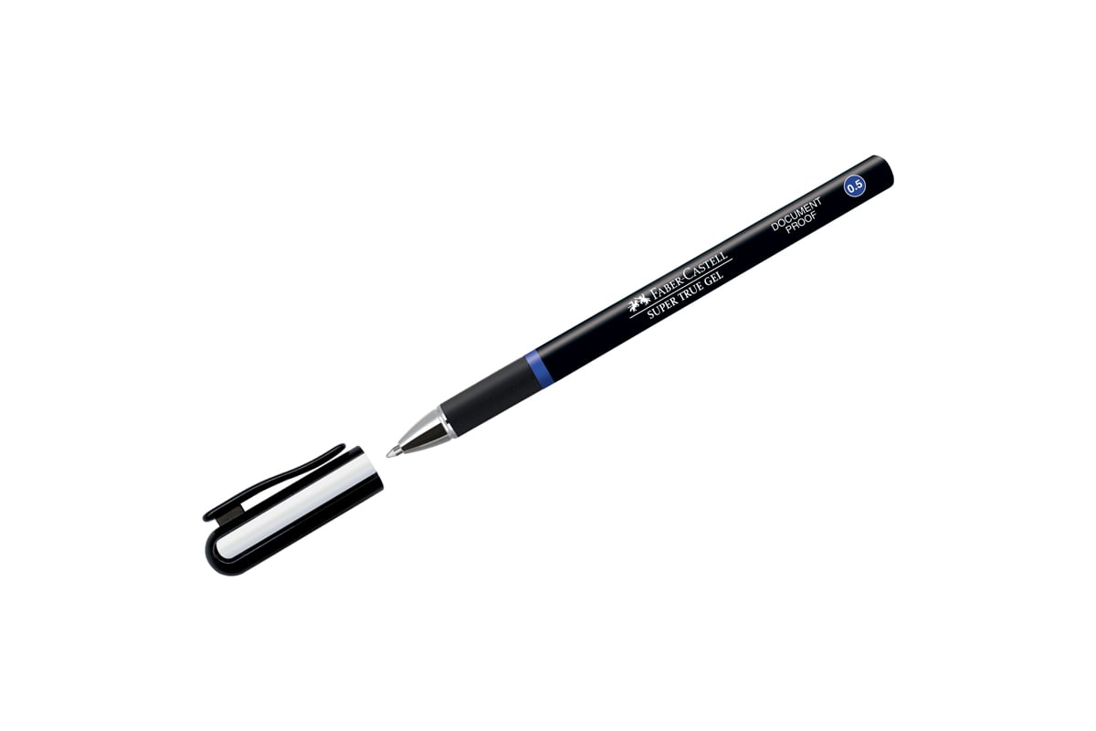 Ручка-роллер Faber-Castell Super True Gel синяя, 0.5 мм, одноразовая ...