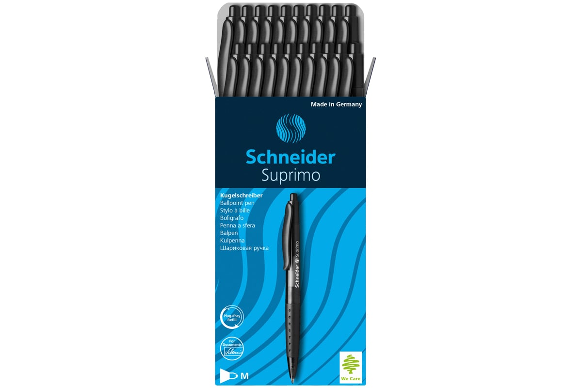Автоматическая шариковая ручка Schneider Suprimo черная, 1,0 мм 135601 ...
