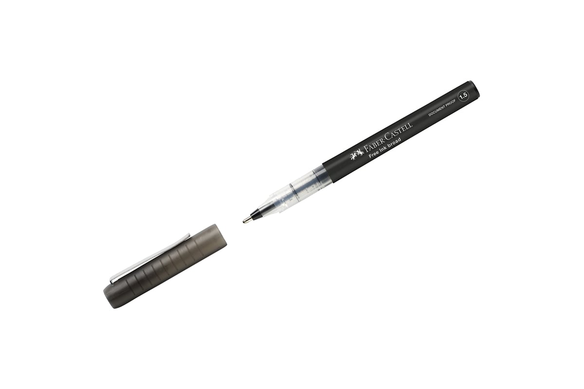 Ручка-роллер Faber-Castell Free Ink, черная, 1.5 мм, одноразовая 348399 ...