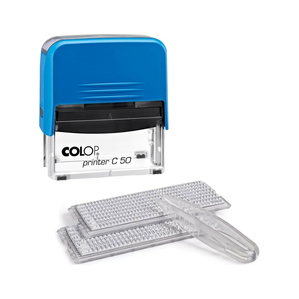 Самонаборный штамп Colop Printer пластмассовый, 8 строк 2 кассы, рамка ...