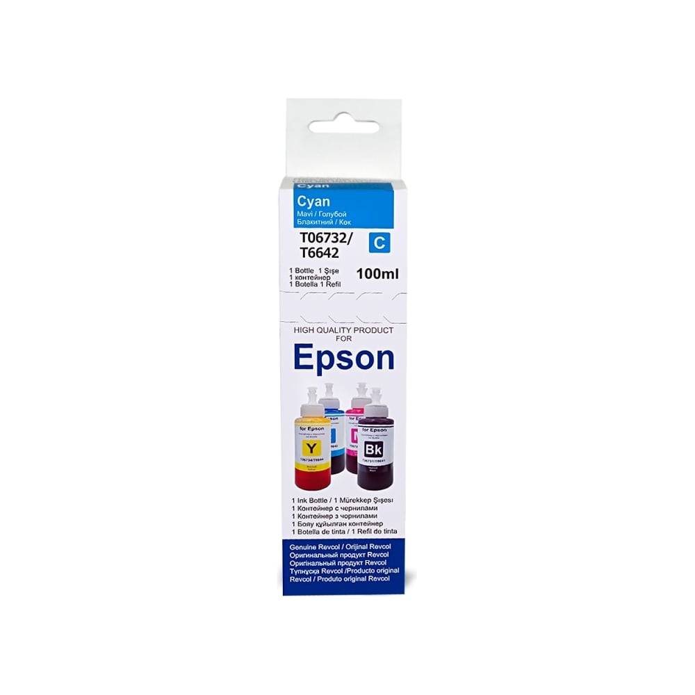 Чернила для Epson серия L РЕВКОЛ Revcol Cyan Dye оригинальная упаковка ...