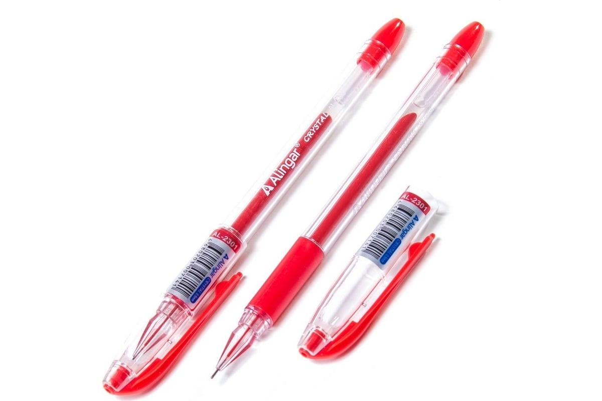 Красная гелевая ручка Alingar Cristal в упаковке 12 шт AL2301 ...