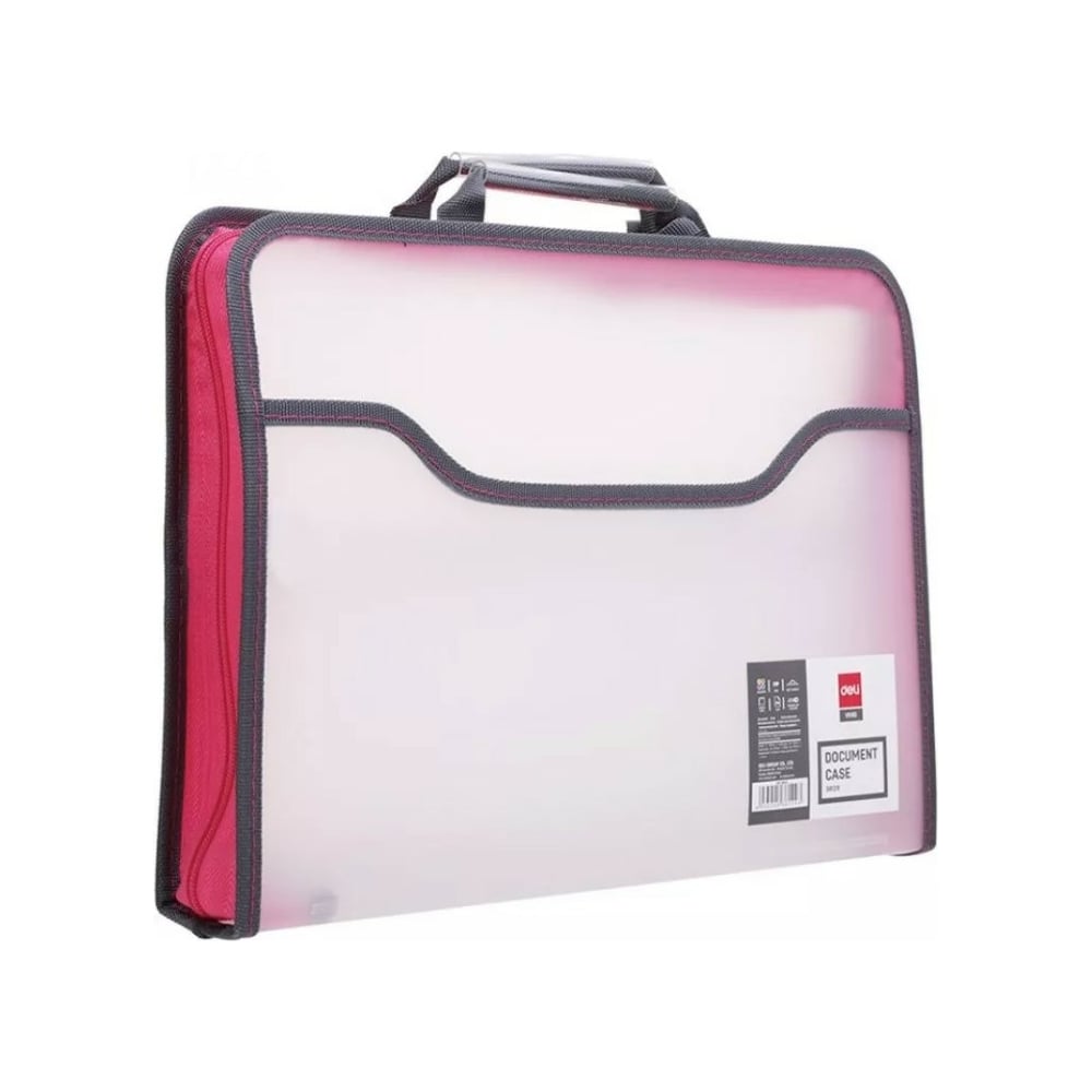 Папка-портфель DELI E38129 1 отделение A4 полипропилен 0.65 мм ассорти ...