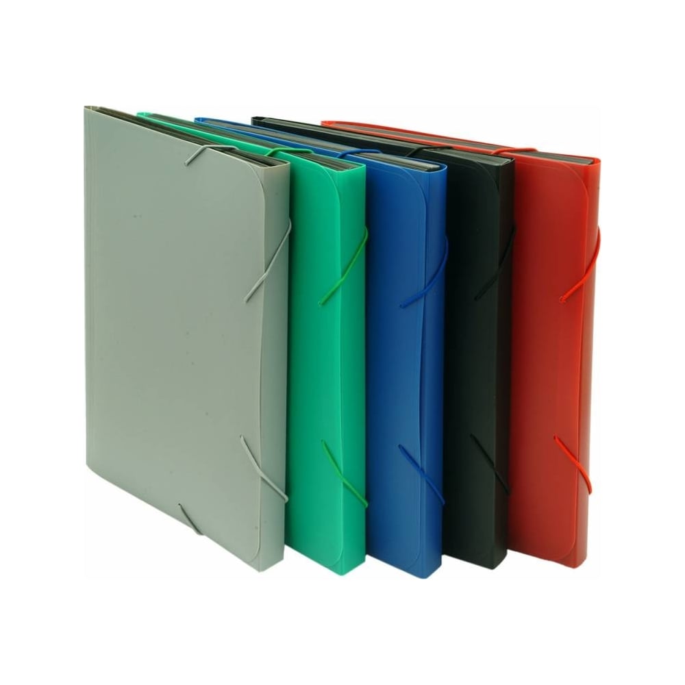 Портфель БЮРОКРАТ BPR6 6 отделений, A4, пластик 0.7 мм, ассорти, 18 шт ...