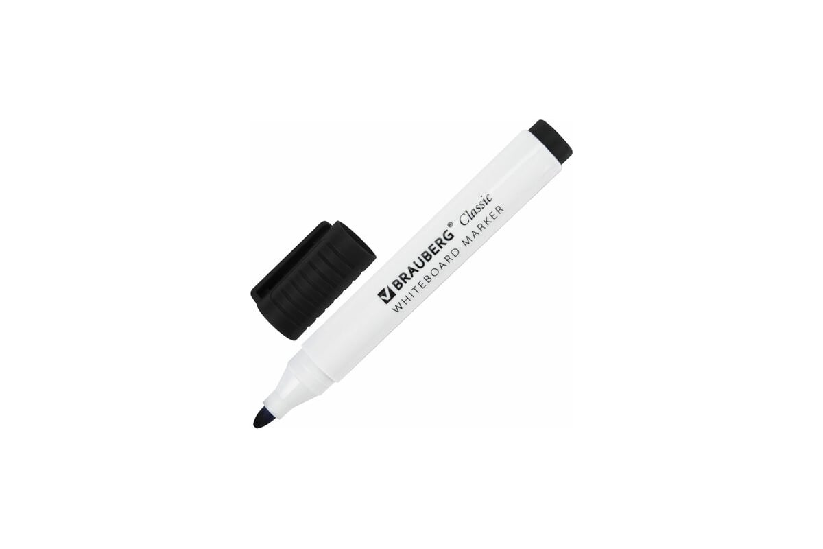 Стираемые маркеры для белой доски BRAUBERG CLASSIC набор 4 цвета, 3 мм ...