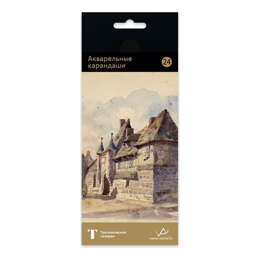 Набор акварельных карандашей Vista-Artista Поленов заточенный, 4 шт, 24 ...