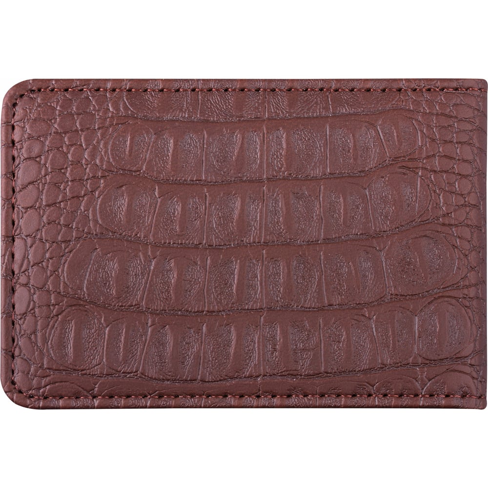 Однорядная визитница BRAUBERG Cayman на 20 визиток, под кожу крокодила ...