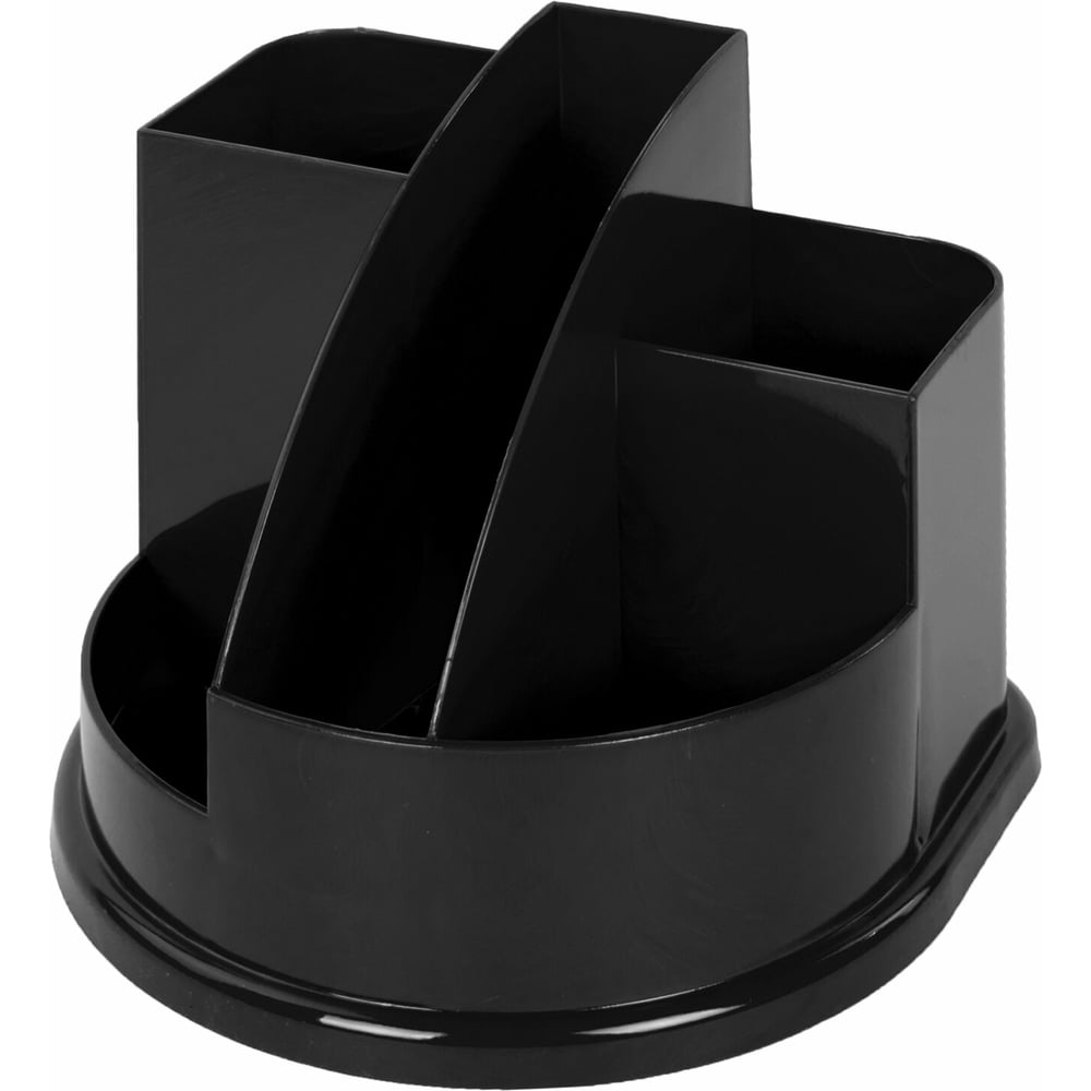 Подставка-органайзер BRAUBERG STYLE 5 отделений, 132x122x108 мм, черный ...
