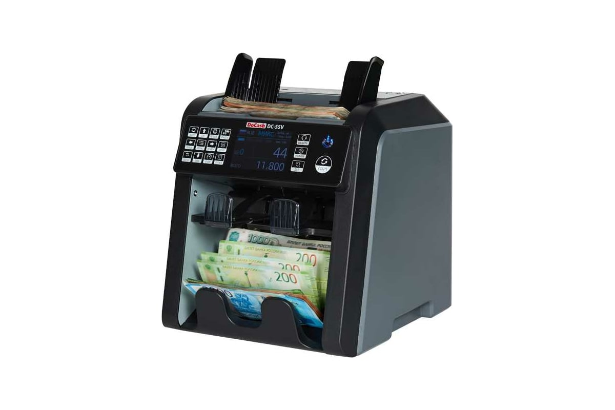 Двухкарманный счетчик-сортировщик банкнот DoCash DC-55V, 2CIS 14391 ...