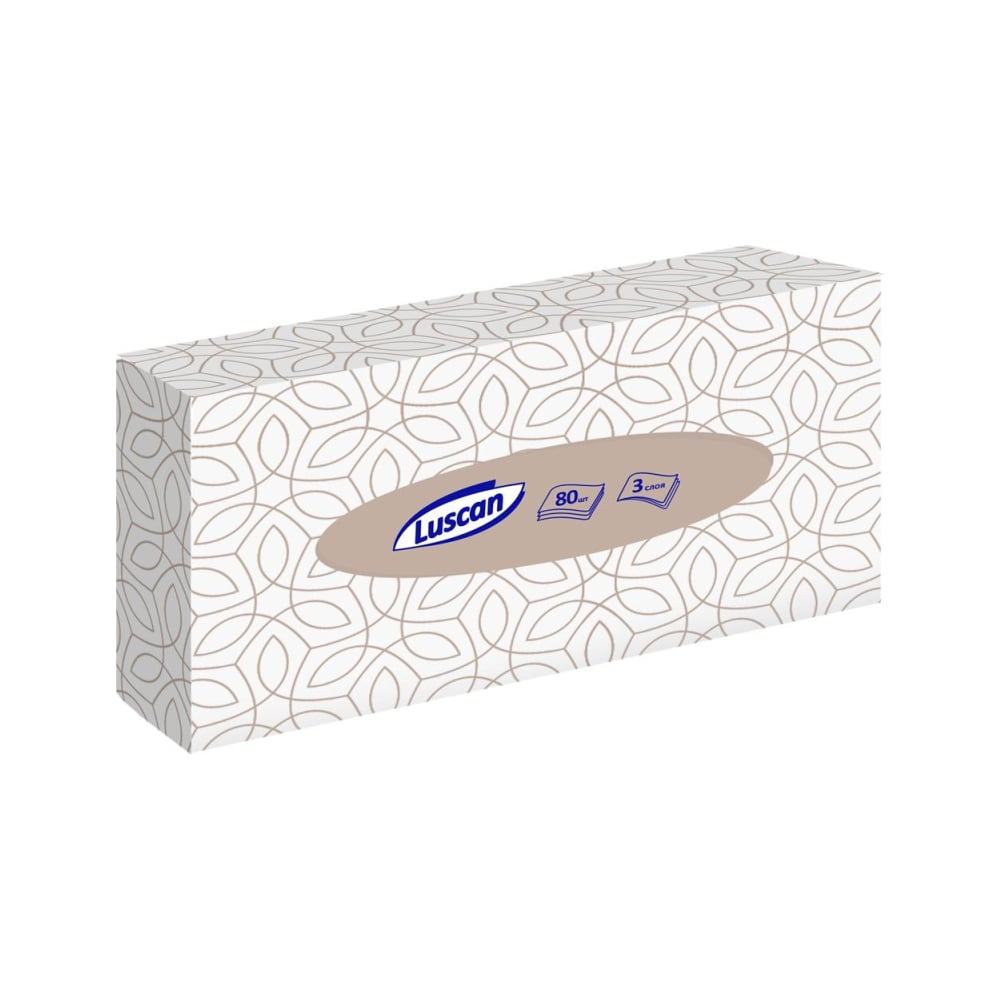 Косметические салфетки Luscan 3 слоя 80 шт в упаковке белые 1519345 - выгодная цена, отзывы ...
