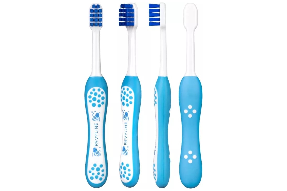 Детская зубная щетка Revyline Baby, S3900, голубая, Soft 7069 ...