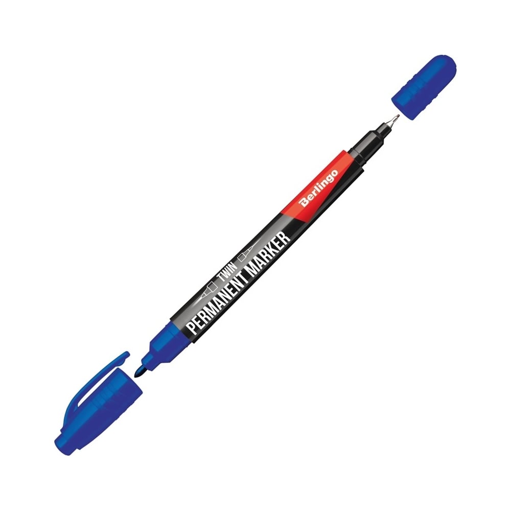 Перманентный двухсторонний маркер Berlingo multiline pe55 синий ...