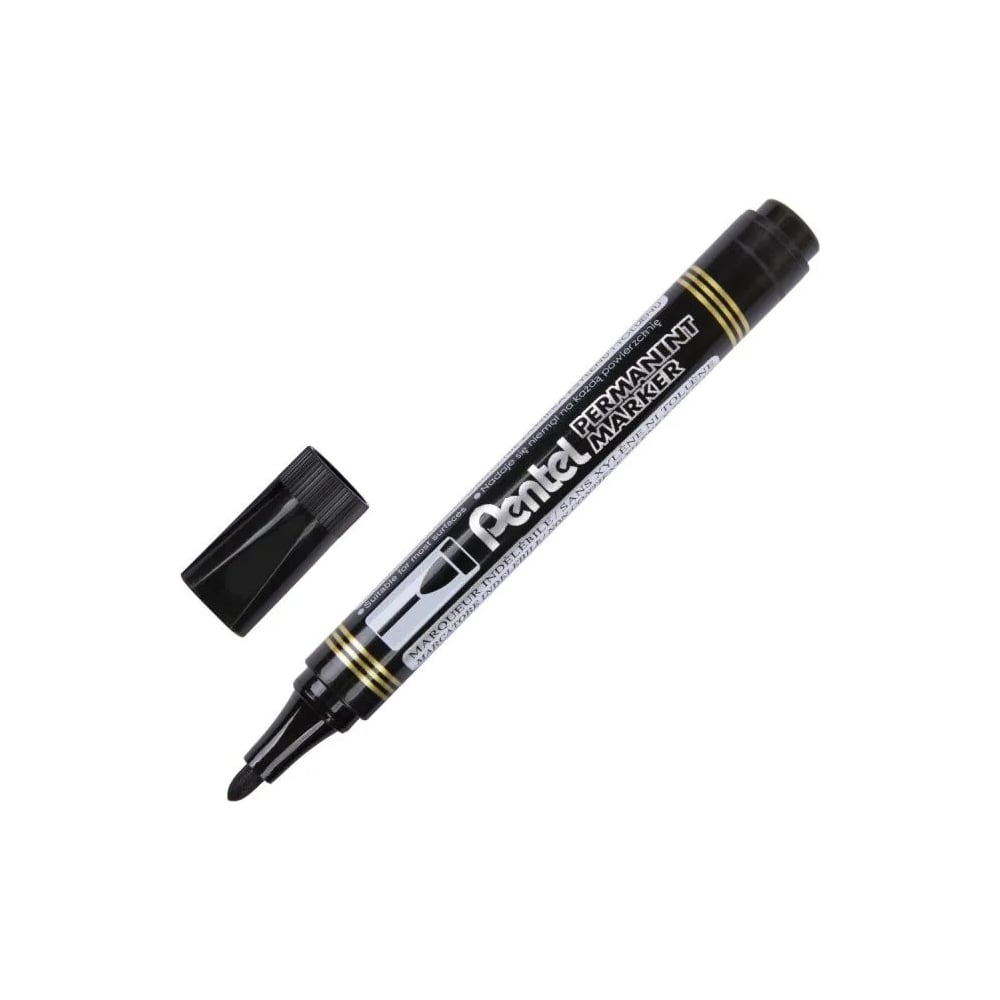 Перманентный маркер Pentel N850-AE 4.2 мм, пулевидный, 12 шт, черный ...