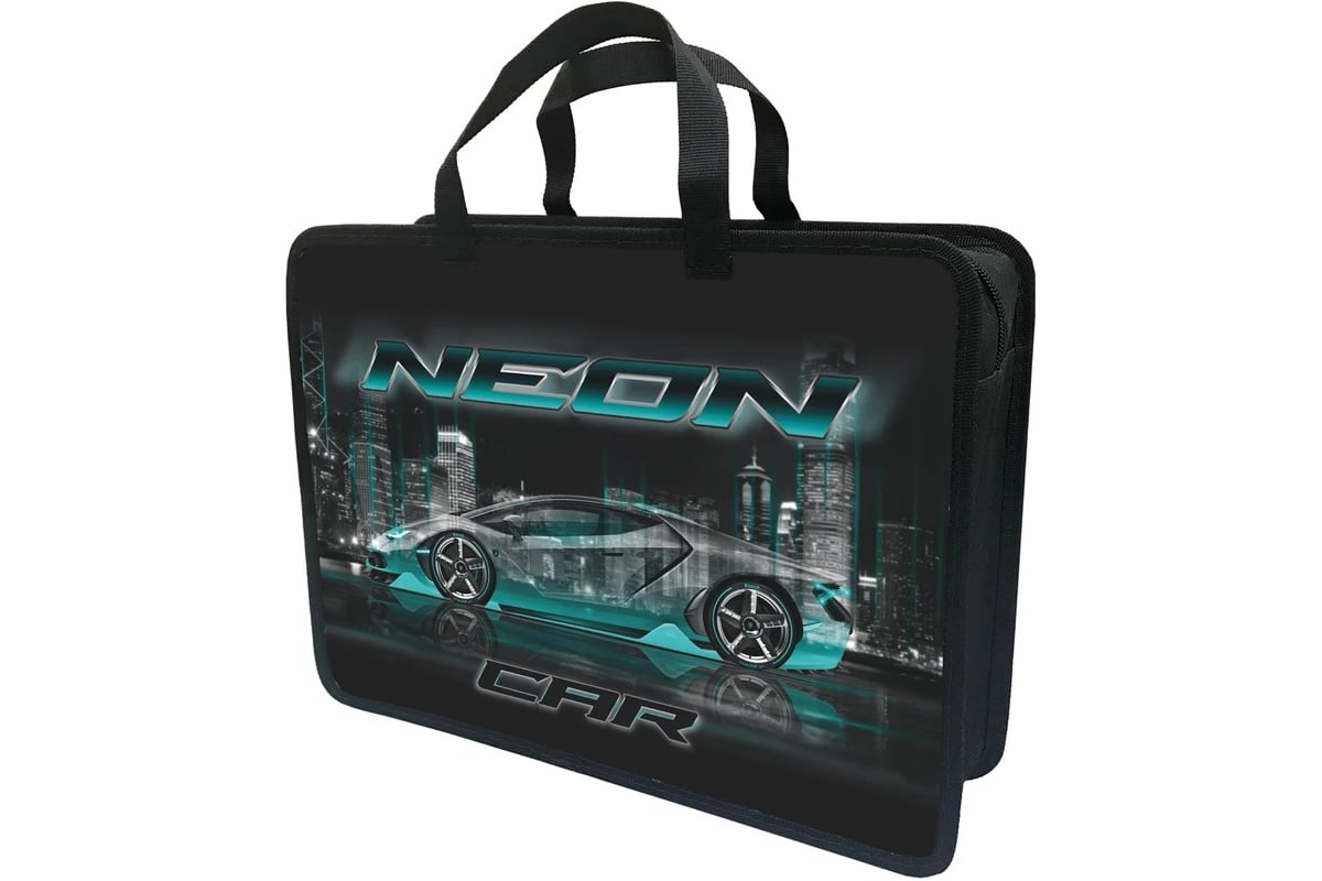 Папка-портфель LAMARK neon car а4, 34x24,5x70 мм, 1 отделение, на ...