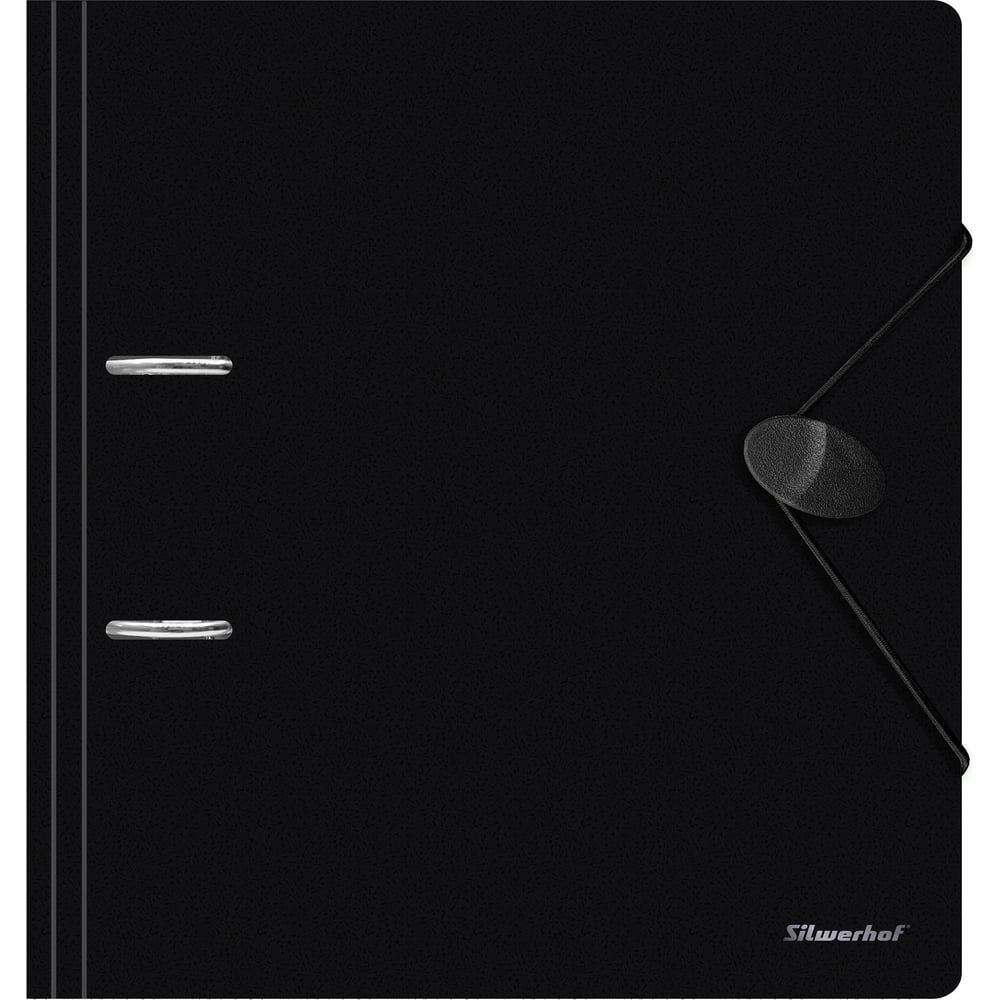 Папка-регистратор SILWERHOF 355050 A4 70 мм полифом черный 1847474 ...