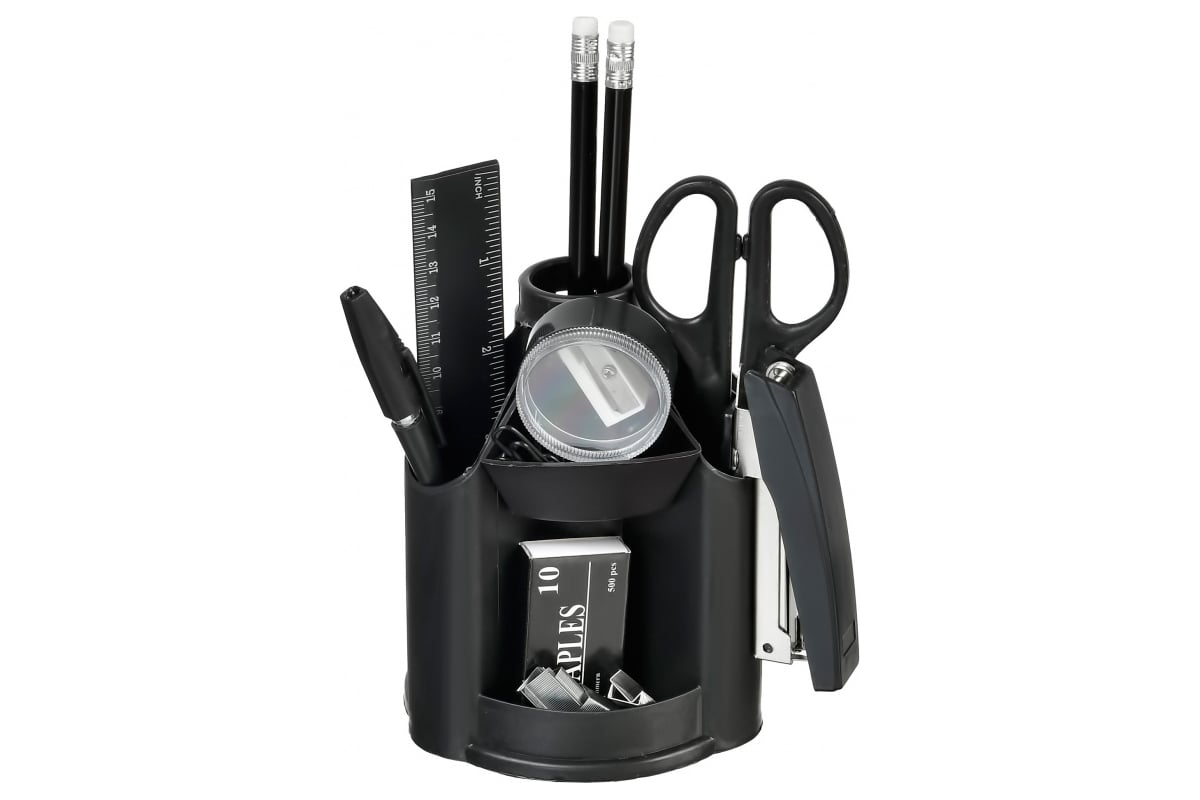 Настольный набор SILWERHOF 10 предметов пластик черный 1184402 ...