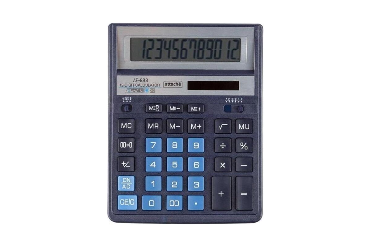 Настольный полноразмерный калькулятор Attache af-888, 12-разрядный ...