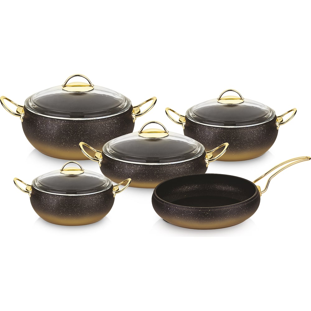 Набор посуды OMS collection 9 (5/4) предметов, антипригарное покрытие ...