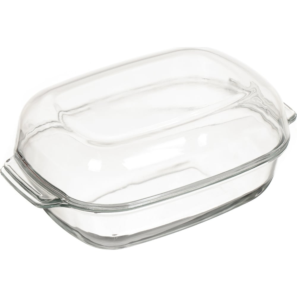 Кастрюля DANIKS стекло, 22.6x34.5x14.3 см, 5.7 л, прямоугольная, с крышкой 338626 - выгодная ...