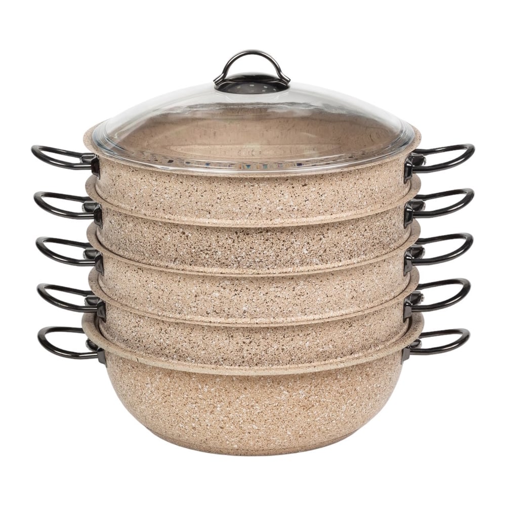 Мантоварка с стеклянной крышкой OMS collection 32x10 см, с ...