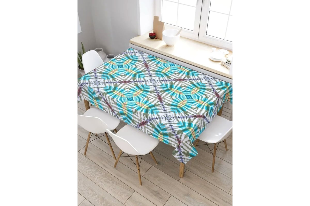 Скатерть прямоугольная из сатена JOYARTY Фигурная упорядоченность tc_20353_120x145 - выгодная ...