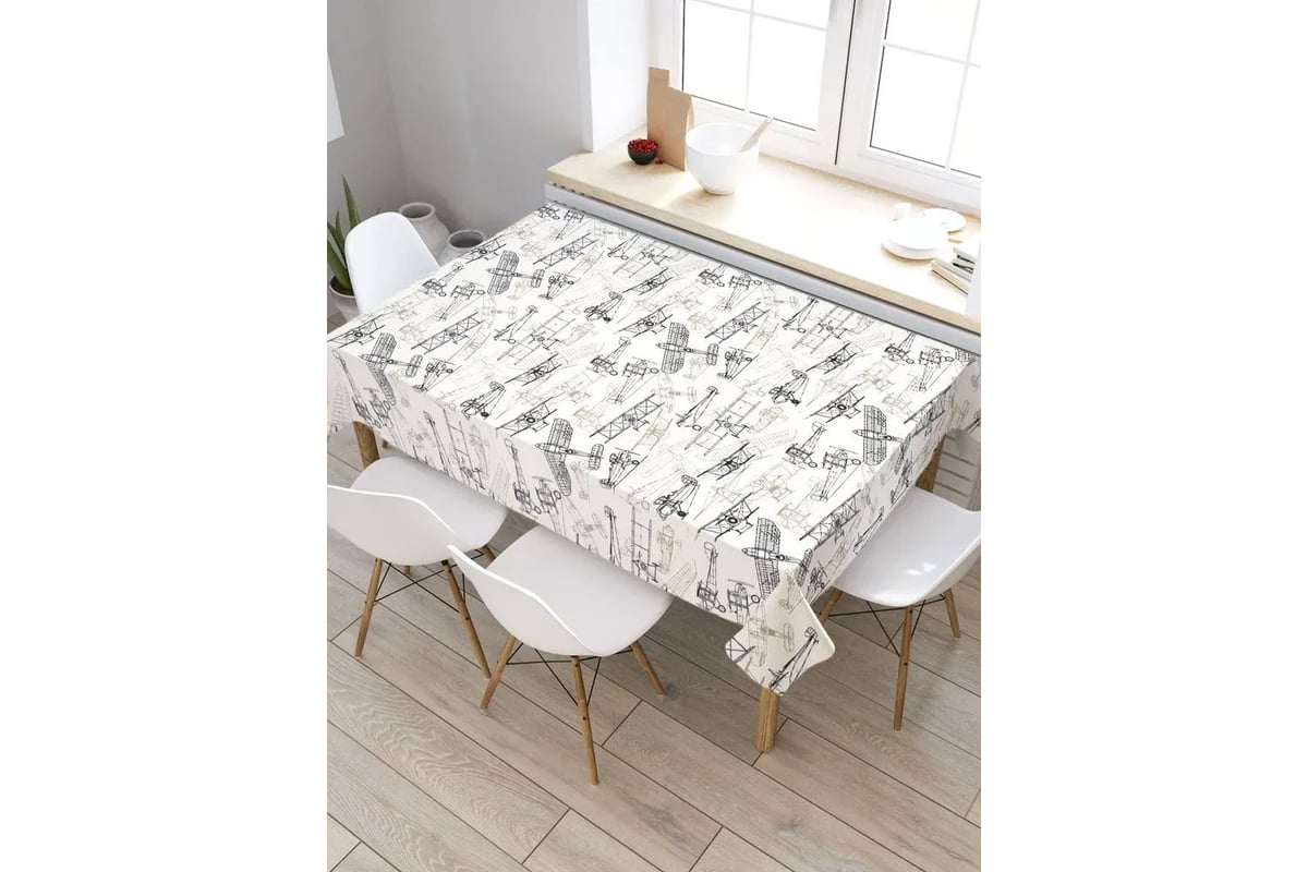 Скатерть JoyArty Чертежи самолетов, прямоугольная, из сатена tc_53394_120x145 - выгодная цена ...