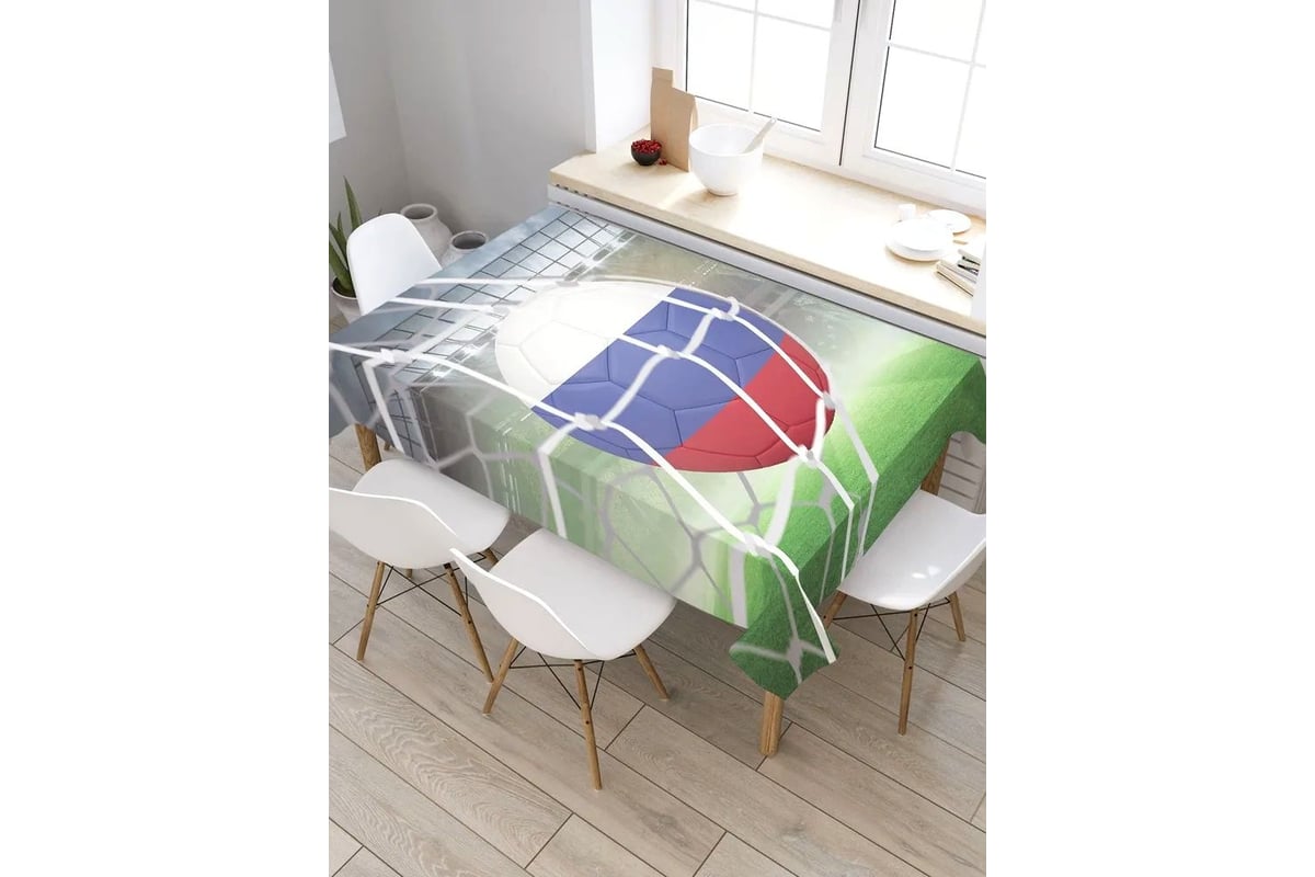 Скатерть JoyArty Эффектный гол, прямоугольная, из сатена tc_378786_120x145 - выгодная цена ...