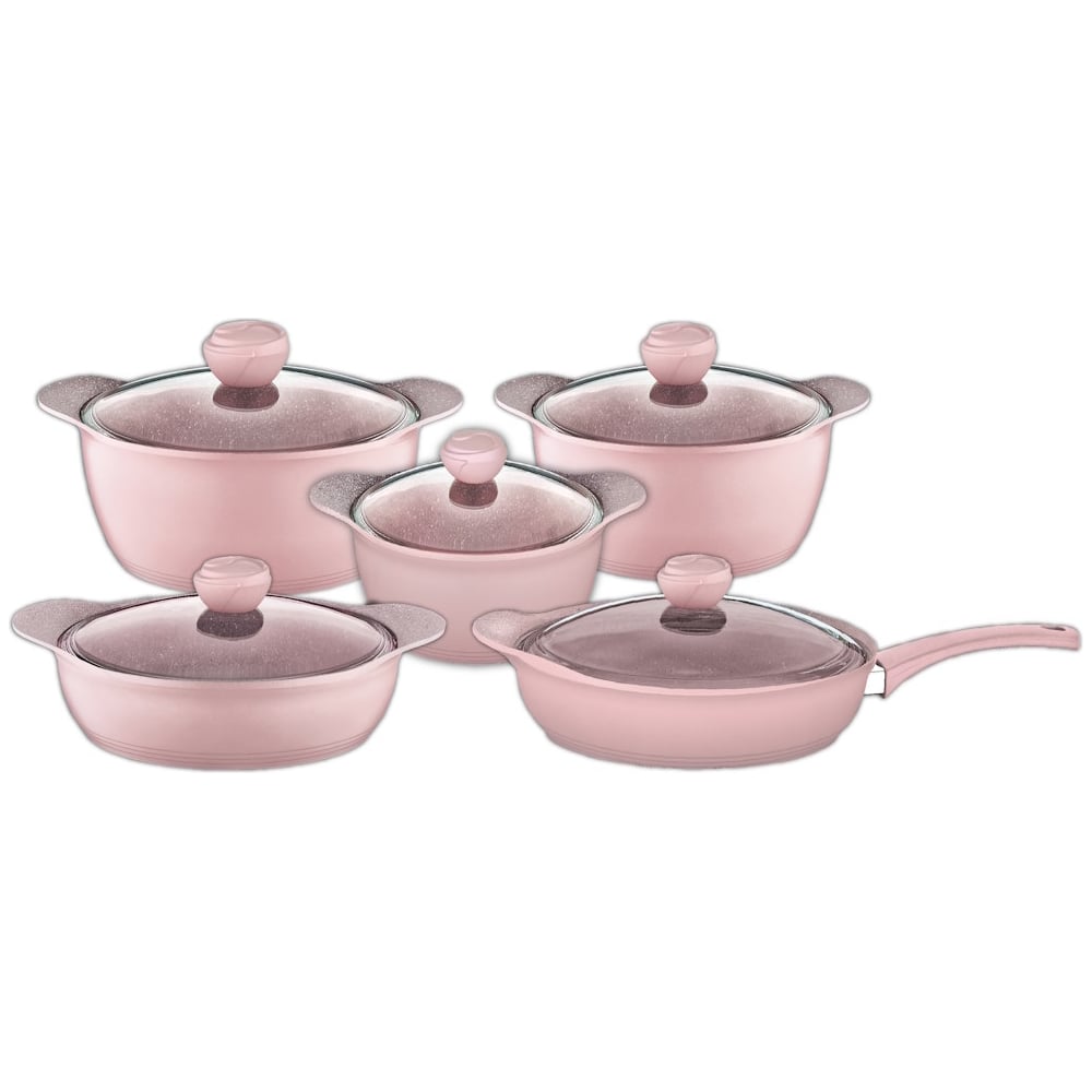 Набор посуды OMS collection 9 (5/4) предметов, с АПП, крышки стеклянные ...