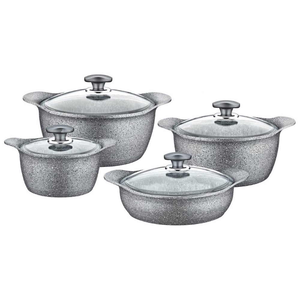 Набор посуды OMS collection 8 (4/4) предметов, с АПП, крышки стеклянные ...