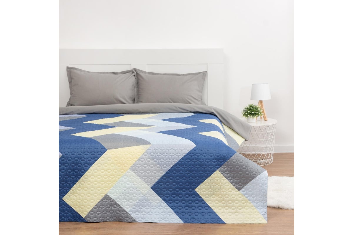 Покрывало Экономь и Я 1.5-спальное, Геометрия, 150х210±5 см, 100% ...