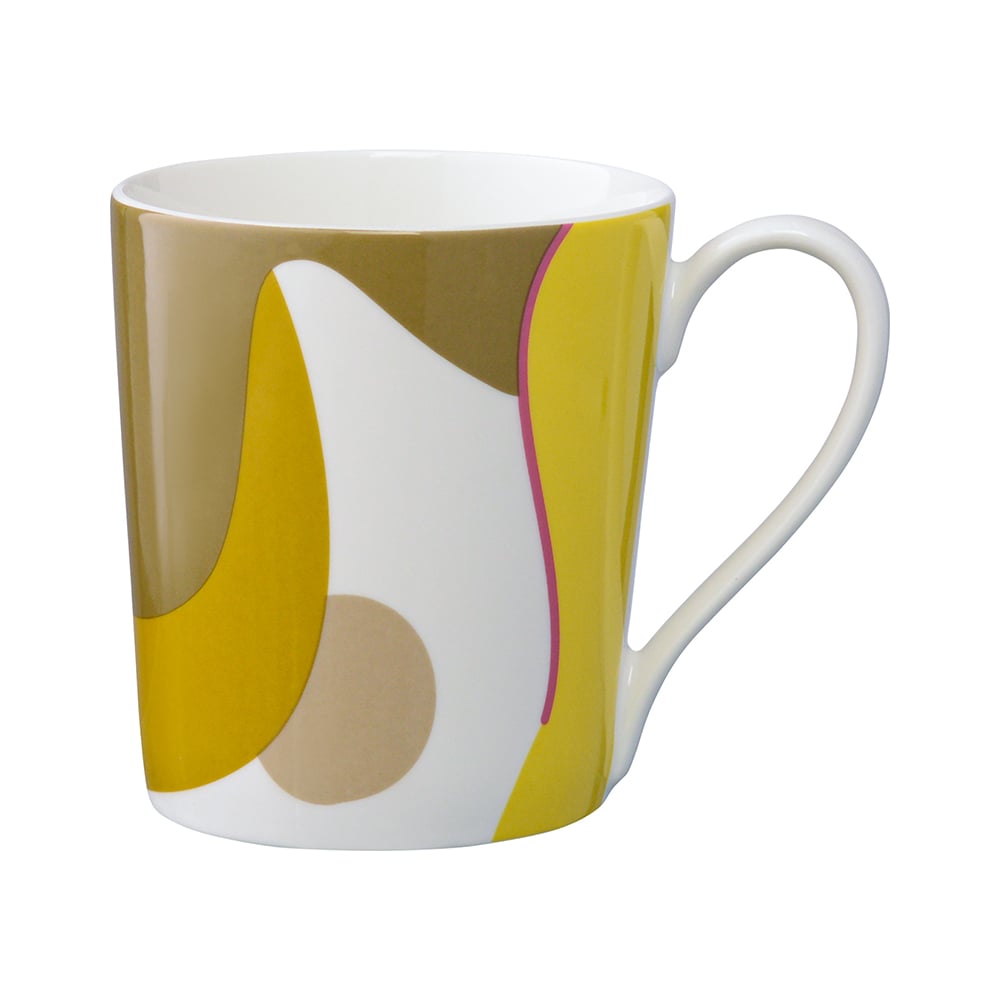 Кружка горчичного цвета с авторским принтом из коллекции Freak Fruit ...