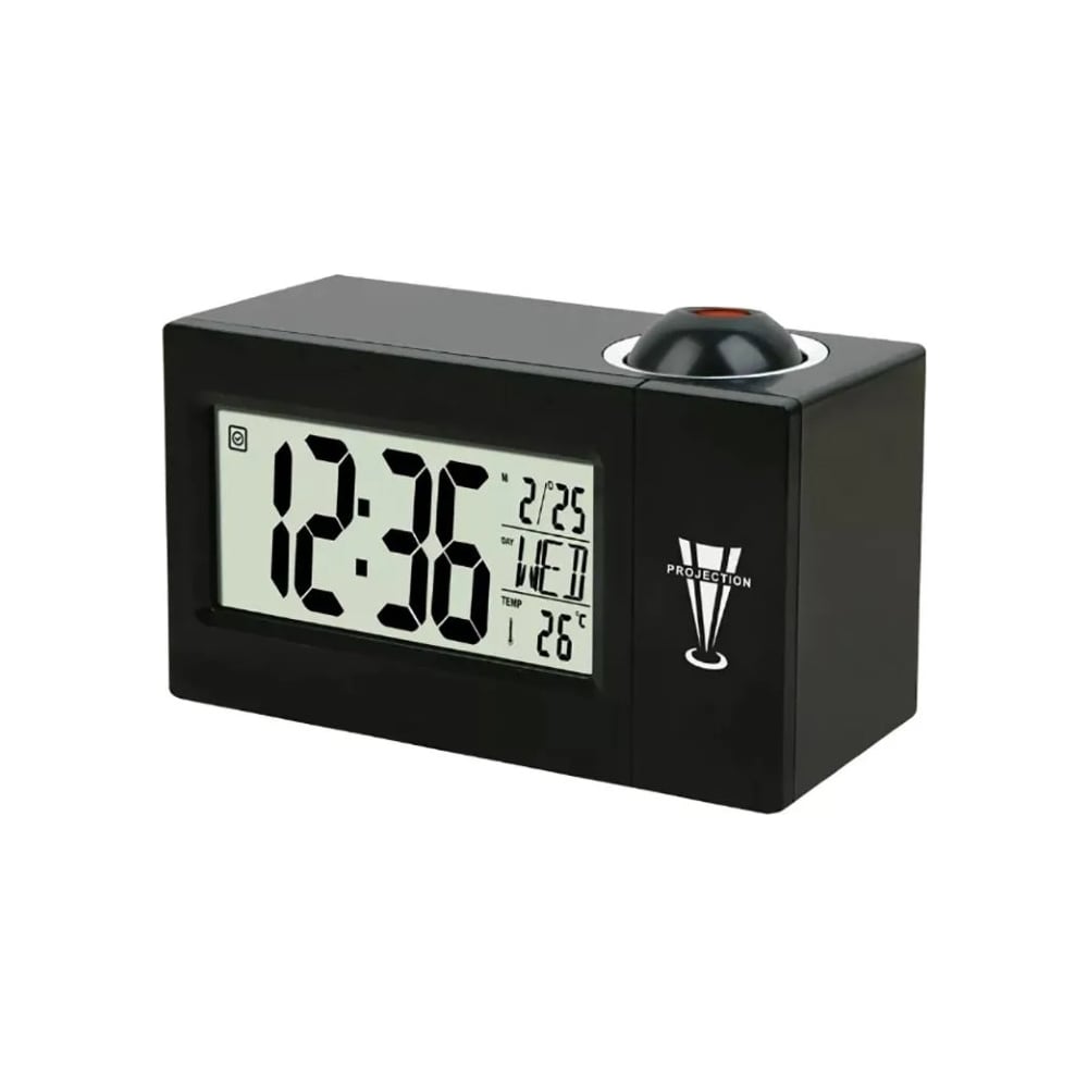 Часы-будильник PERFEO Briton, черный, PF-F3605 время, температура, дата 30018541 - выгодная цена ...