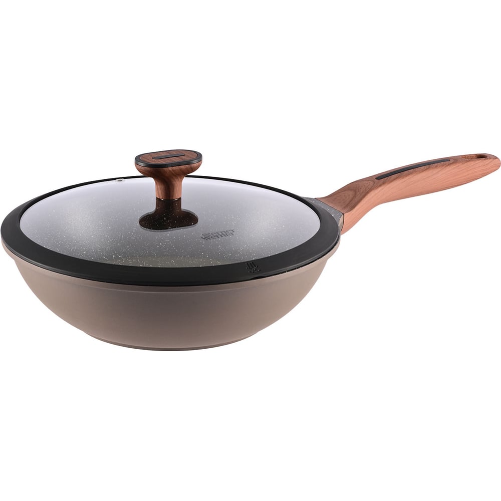 Сковорода WERNER-вок DONO 28,0x8,0 см/3,4 л с индукционным дном, с ...